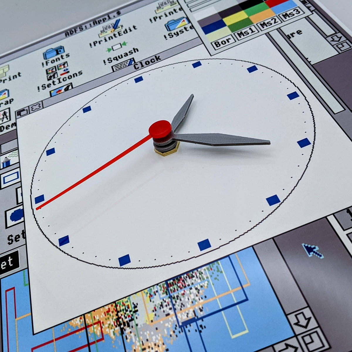 Acorn Archimedes Risc Os Large Wall Clock Retrofied