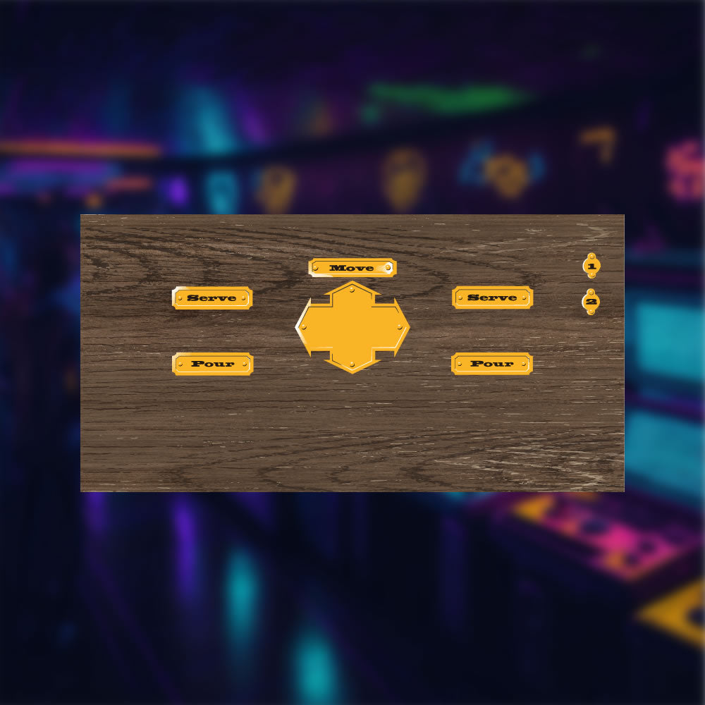 "Root Beer Tapper" control panel overlay – Retrofied